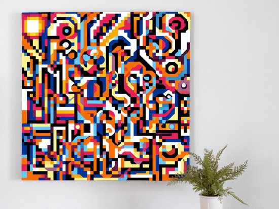 Pixel art picasso schilderij | Picasso's digitale meesterwerk in de stijl van pixel... | bol