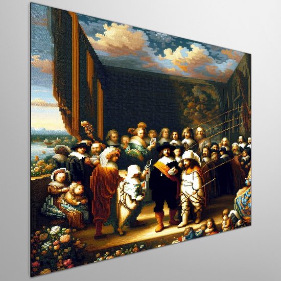 Pixel art rembrandt schilderij | Schilderkunstige pixels: een ...