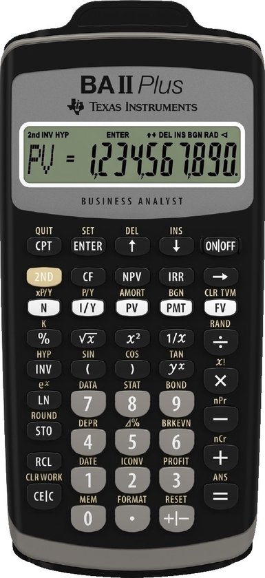 Texas Instruments BAII PLUS - Wetenschappelijke Rekenmachines | bol
