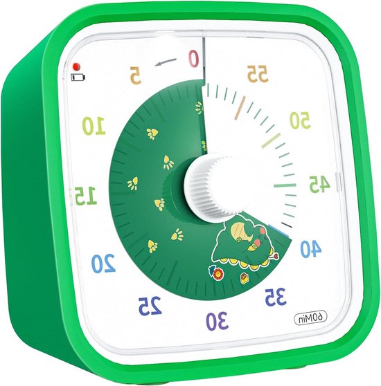 Visuele Timer met beschermhoes - 60 minuten afteltimer - stille tijdbeheertool voor... | bol