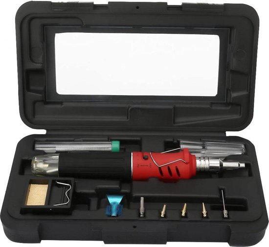 Verstelbare Boxed Gas Soldeerbout Kit - Industrieel - Handle red | bol