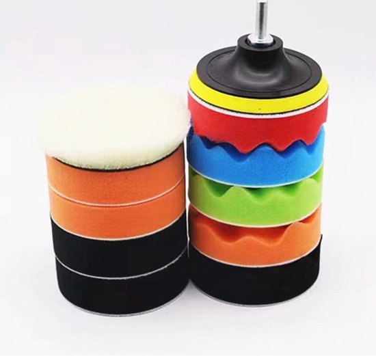 Polijst set met Ø 80mm schijven - 10 delige polijstschijf set met ...
