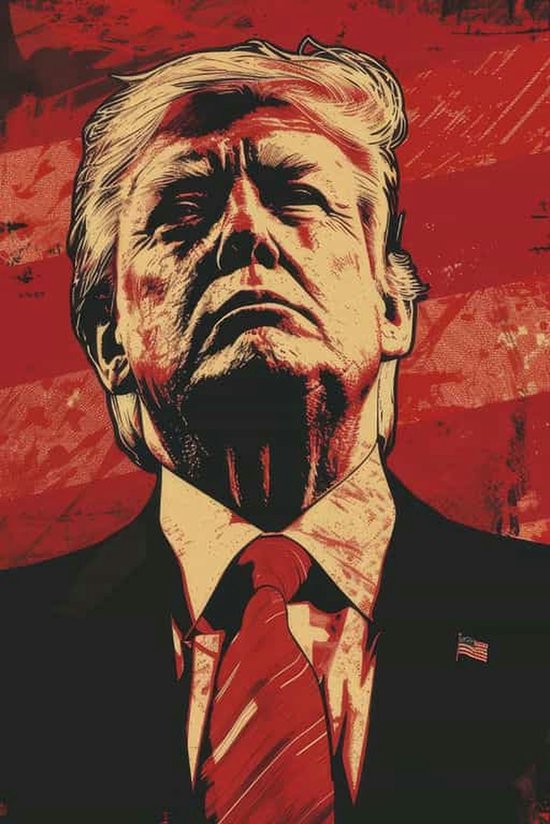 Donald Trump Poster | Rood Poster | Politiek Poster | Icon Poster ...