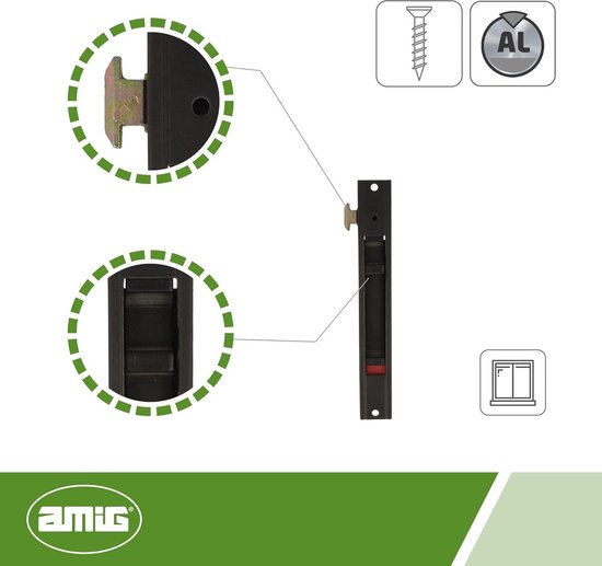 Insteekslot voor ramen en schuifdeuren - aluminium model 3600 ...