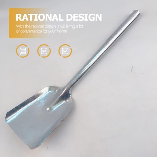 Lange handgreep ijzeren schep voor open haard en tuinwerk - asschep met ...