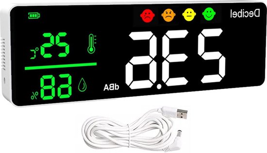 Decibel meter - Digitale geluidsdetector met led-display ...