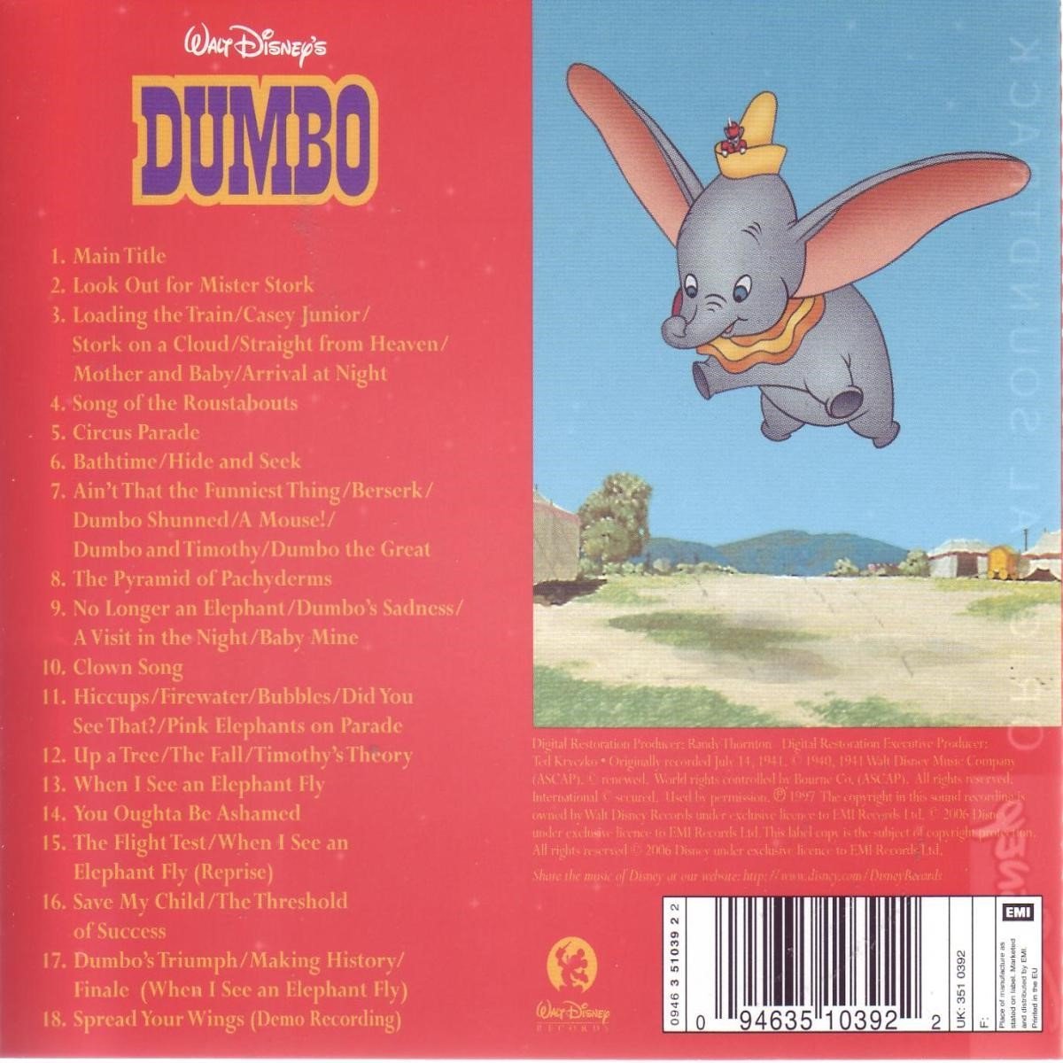 Various Artists - Dumbo (CD) (Original Soundtrack), Original Soundtrack ...