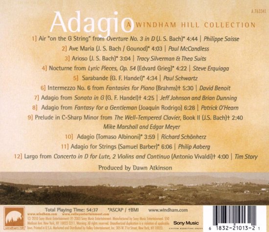 Various Artists - Adagio: A Windham Hill Collection (CD), various ...