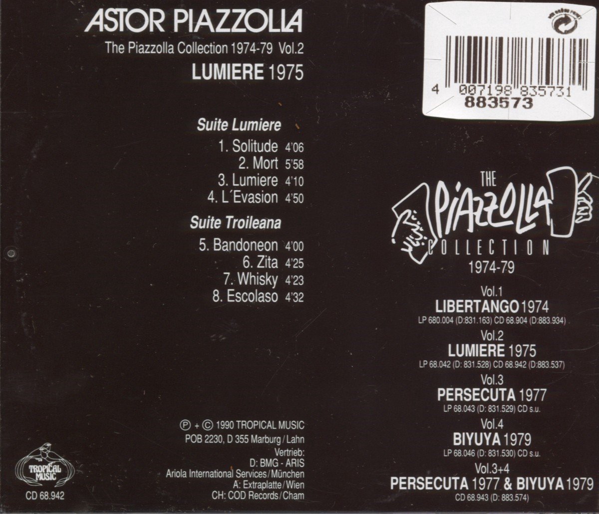 Astor Piazzolla - Lumiere (CD), Astor Piazzolla | Muziek | bol
