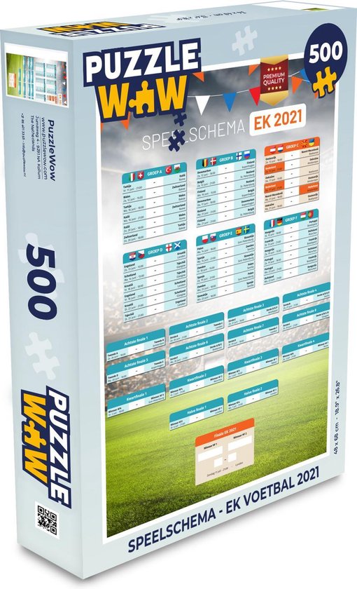 Puzzel Speelschema - EK Voetbal 2021 - Legpuzzel - Puzzel 500 stukjes | bol