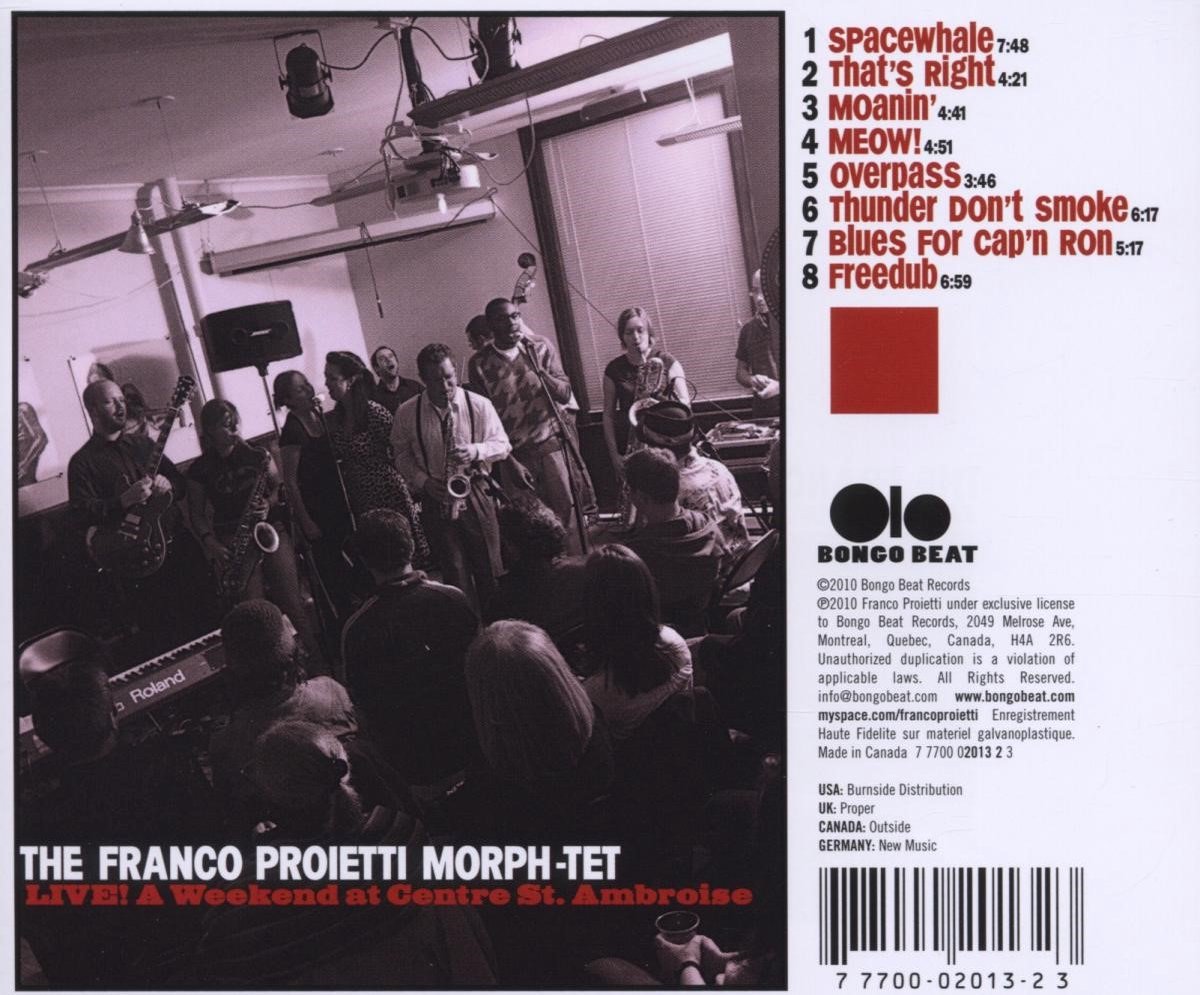 Franco Proietti Morph-Tet - Live! A Weekend At Central ... (CD), Franco ...