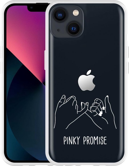 Cazy Hoesje geschikt voor iPhone 13 - Pinky Promise | bol