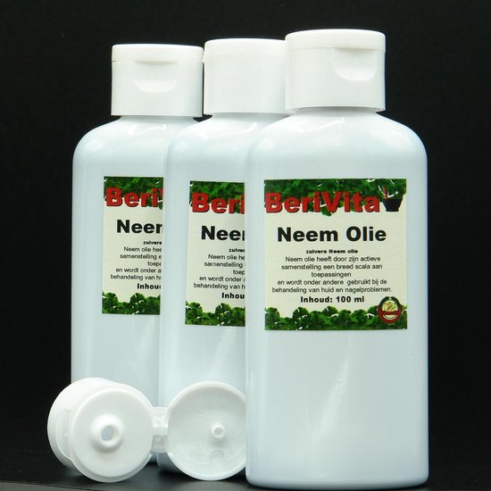 Neemolie Puur 3x100ml - Koudgeperste en Onbewerkte Neem olie van ...