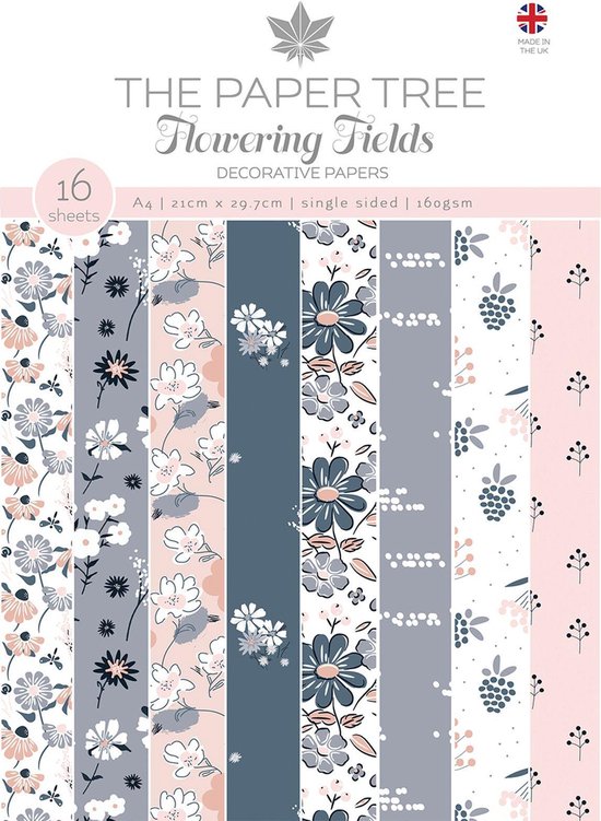 The Paper Tree - Backing papers A4 Flowering fields | bol