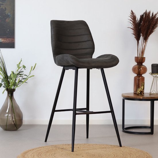 Bronx71 ® Bronx71 industriel Morris anthracite - Tabourets de bar de ...
