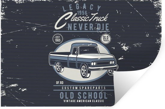 Muurstickers - Sticker Folie - Auto - Vintage - Tekening - 120x80 cm ...