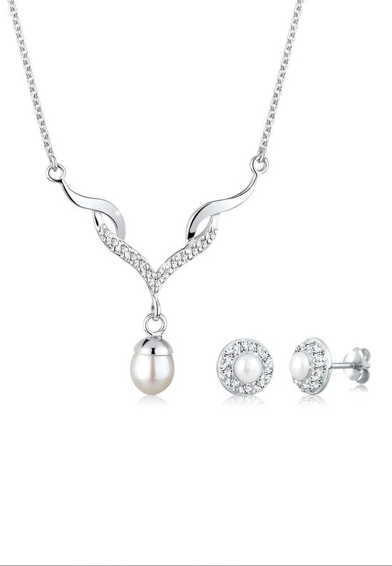 Elli Dames Sieraden Set Dames druppel hanger set met kristallen en ...