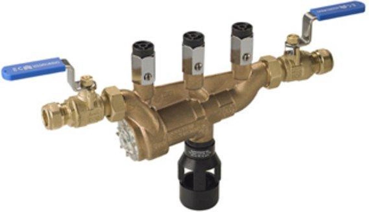 Raminex TBE BA terugstroombeveiliging m 2 kogelafsluiters 28x28mm knel ...