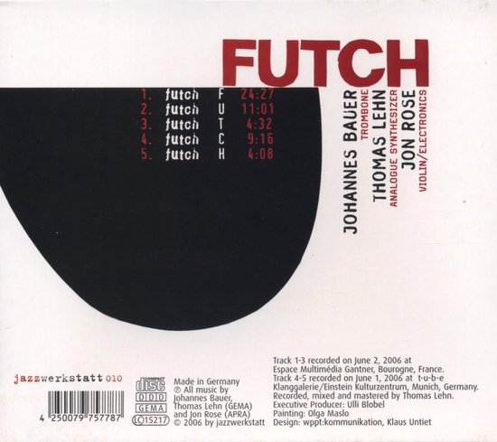 Bauer & Lehn & Rose - Futch (CD), Bauer & Lehn & Rose | Muziek | bol