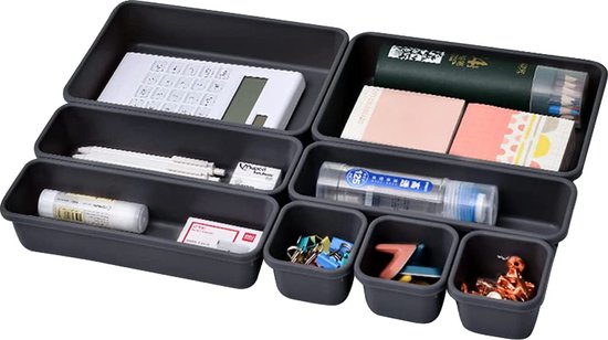 Houdao 8 stuks lade-organizer systeem kantoor lade-inzet keuken ...