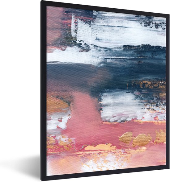 Fotolijst incl. Poster - Abstract - Verf - Design - 60x80 cm ...