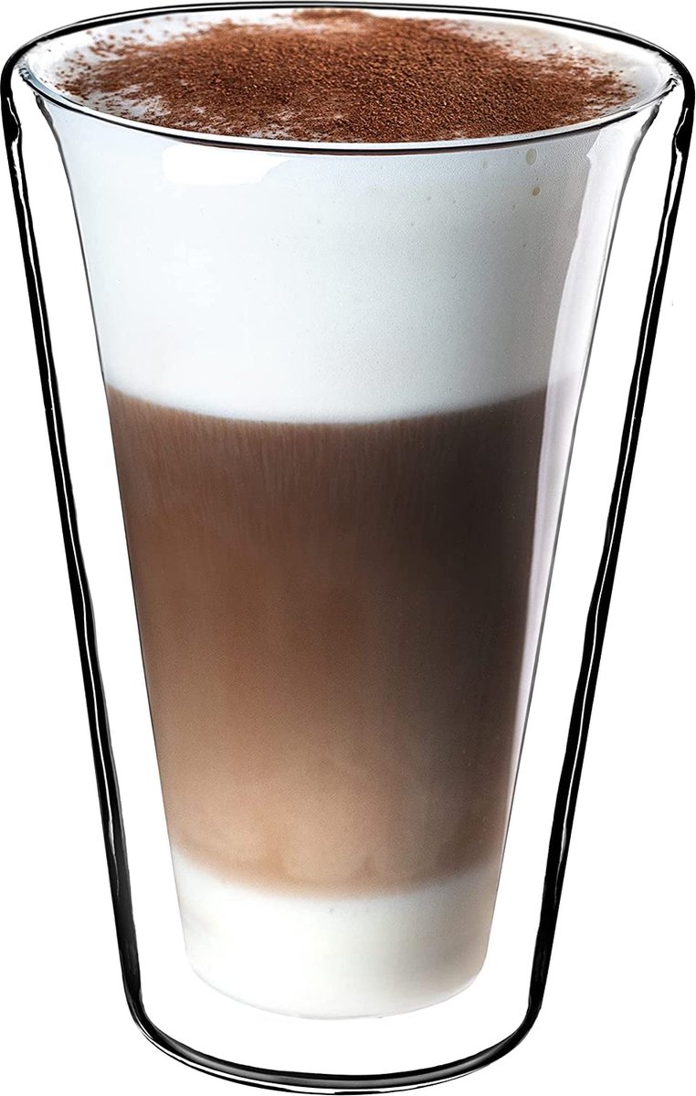 Verres à double paroi, lot de 380 ml, verres thermos en verre ...