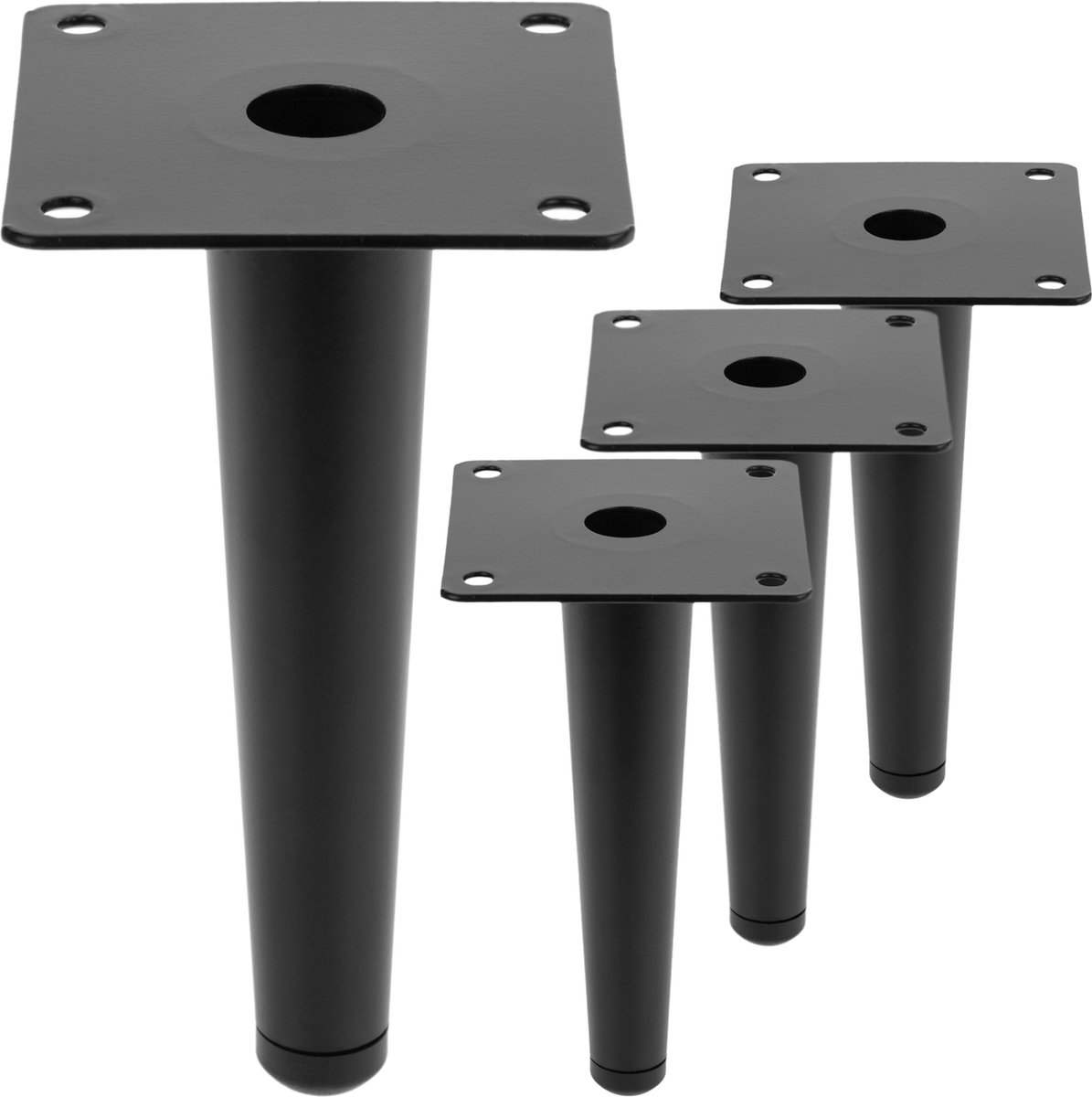 PrimeMatik - Set van 4 rechte meubelpoten met conische vorm en ...