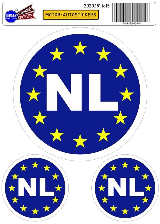 Europese unie auto sticker, NL Nederland auto sticker set. | bol.com