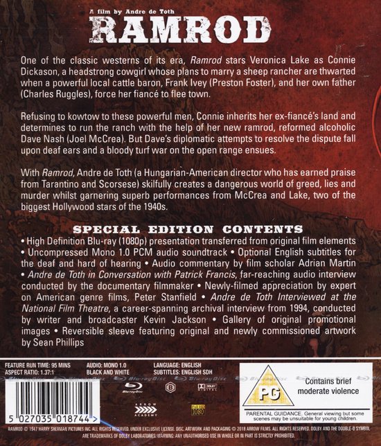 Ramrod (Blu-ray), Veronica Lake, Joel McCrea | Dvd's | bol.com