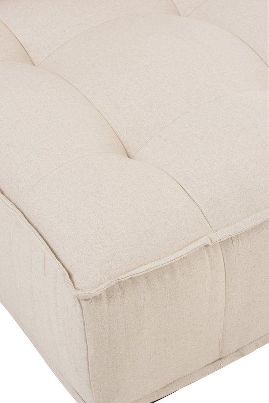 J-Line Zetel 1 Zit Poef Linnen Beige | bol.com