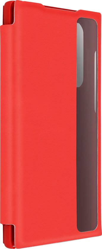 Geschikt voor Samsung Galaxy S22 Ultra Folio Hoes Translucent Rigid ...