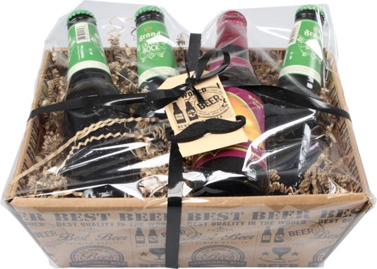 Mand | golfkarton | biermand | 26x21x10cm | bruin | 10 stuks | bol