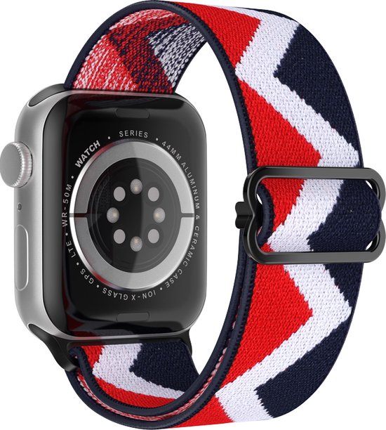 Nylon horlogebandje - rood-wit-blauw - verstelbaar - stretch ...