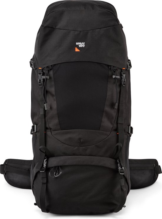 Sprayway Kebnekaise 70 Liter - Backpack - Zwart - 70 Liter | bol