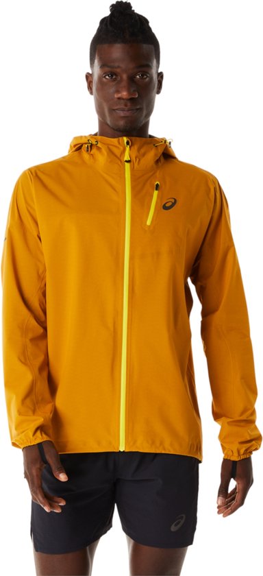 ASICS FujiTrail Waterproof Jacket 2011C259-801, Mannen, Geel, Jasje ...