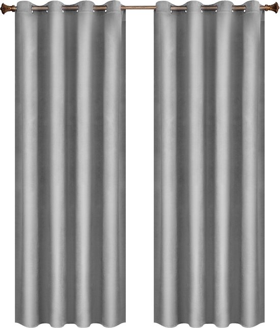 Rideaux Kamyra® - 2 pièces - Velours - Tringle à rideau/Rideau/Vitrage ...