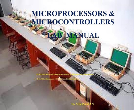 2023009 9 - MicroProcessors and Microcontrollers Lab Manual (ebook), Na.VIKRAMAN |... | bol.com