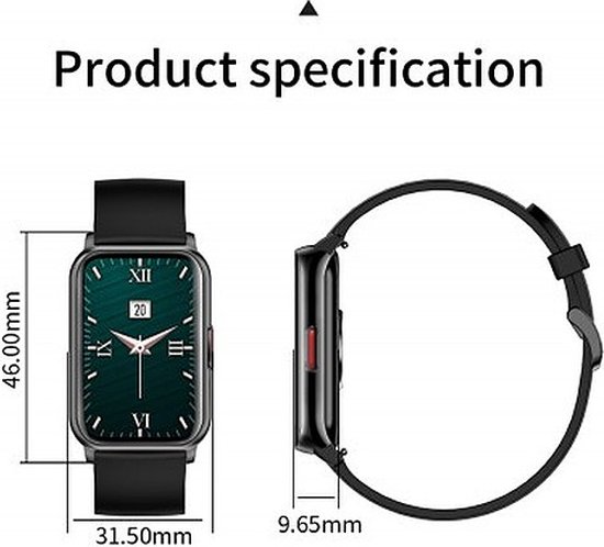 Momix Fitness Smartwatch Met Slaapscherm H76 Zwart | bol.com