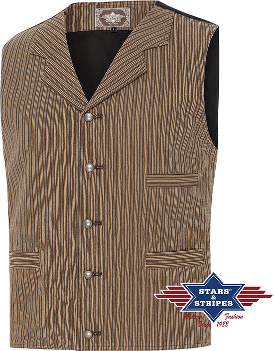 Stars & Stripes - Old Western Style Vest Earl - Maat M | bol