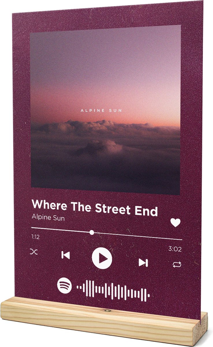 Songr Spotify Muziek Bordje - Where The Street End - Alpine Sun - 20x30 ...