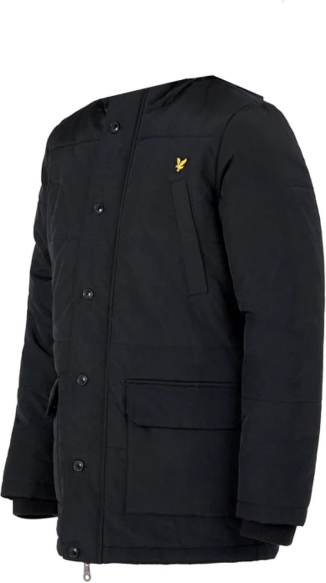Lyle and Scott Fur Trim Classic Parka winterjas jongens zwart | bol.com