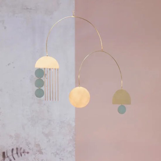 Kinetic Mobile 1920, hangend messing mobiel voor kunstliefhebbers | bol.com