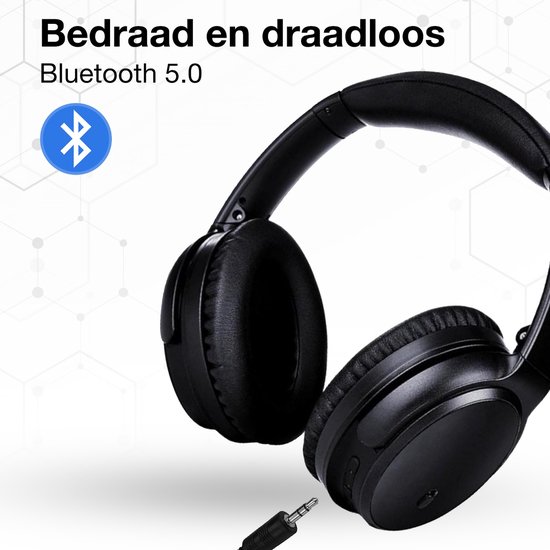 Noise Cancelling Hoofdtelefoon - Over Ear Koptelefoon - Noise ...