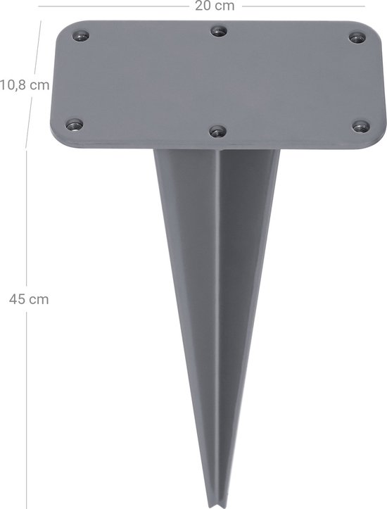 Homeza® Grondanker voor Zijluifel - Grondanker - Grijs | bol