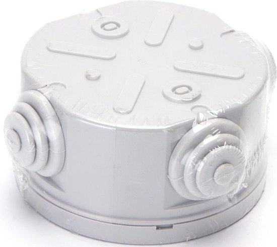Lasdoos - Kabeldoos - Rond - Opbouw - 80x40mm - IP44 - Grijs | bol.com