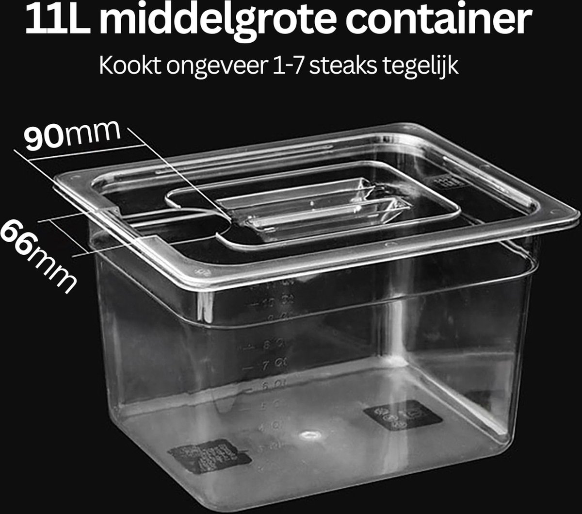 VamsLuna – Geïsoleerde Waterbak Met Deksel – Sous Vide Koker – 11L ...