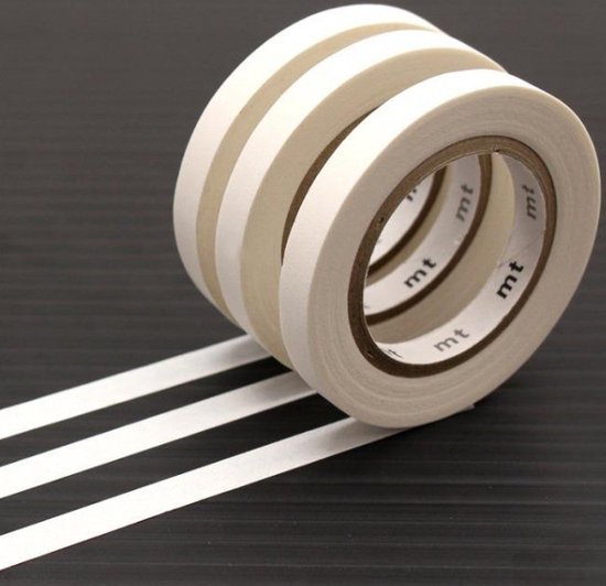 MT Masking Tape Slim Set - Matte White - 3 Rollen | bol