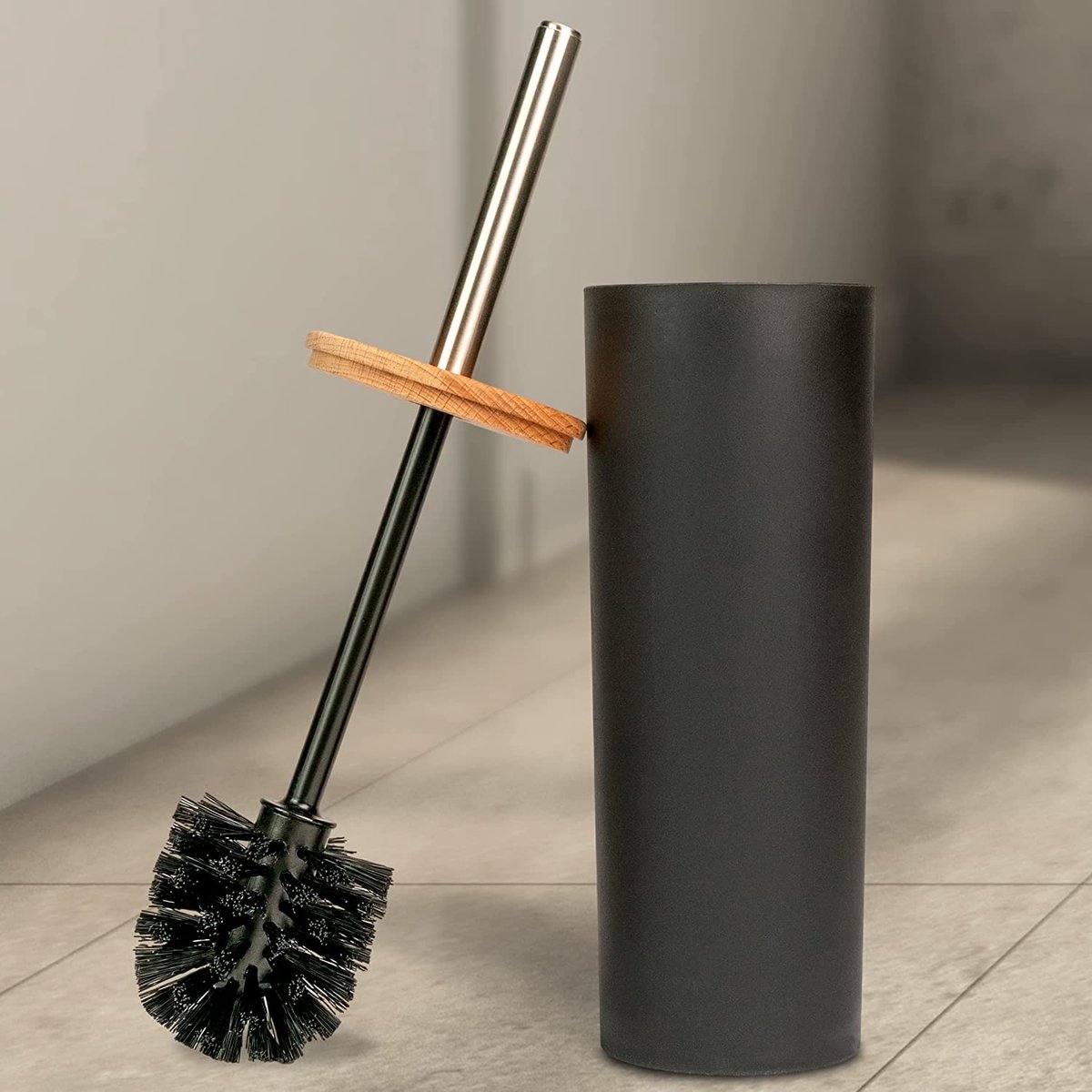 Hausfelder Toiletborstel, toiletborstel, set - matzwart, toiletborstels ...