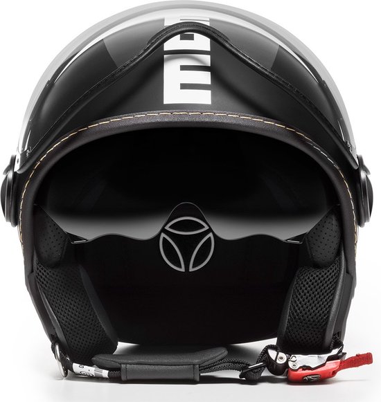 MOMO DESIGN Fighter EVO Jet Helm - Black Matt / White Decal - Maat XS | bol