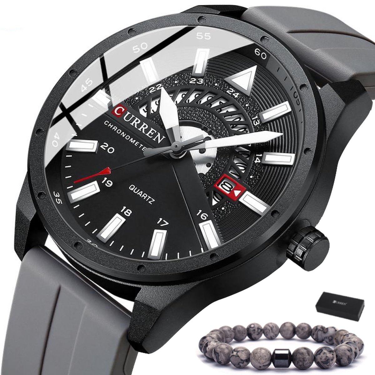 Curren - Horloge Heren - Cadeau voor Man - Horloges voor Mannen - 47 mm ...